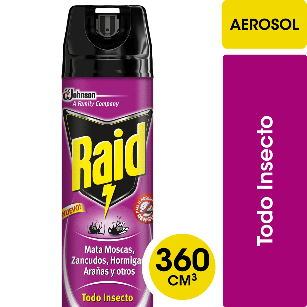 RAID INSECTICIDA TODO INSECTO 360 CC (12.UNIDADES) - Anaes.cl