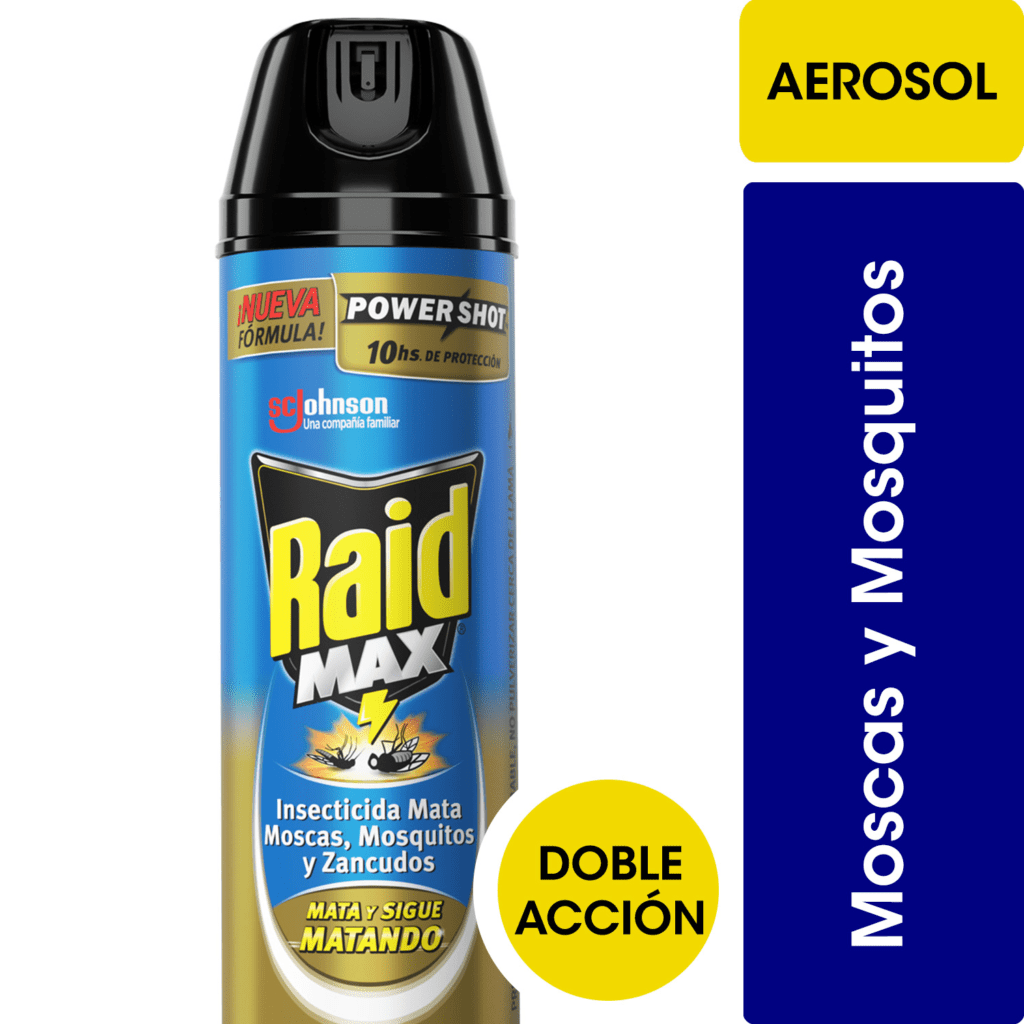 RAID INSECTICIDA MATA MOSCAS Y MOSQUITOS MAX 360 CC (12.UNIDADES ...