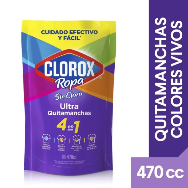 CLOROX COLOR SIN CLORO DOYPACK 470 ML (12.UNIDADES) - Anaes.cl
